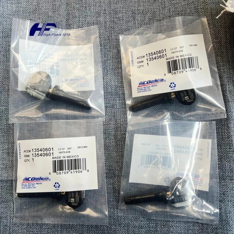 13540601 TPMS Sensor 4PCS | Tire Pressure Monitoring for GMC Trucks and ...