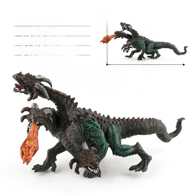 Jurassic Dinosaur Model Pvc Figurine With Wild Dual Head Design For ...