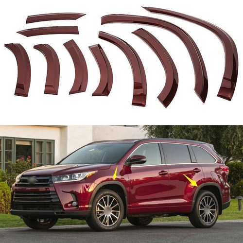 Wheel Eyebrow Arch Trim Cover Fender For Toyota Highlander Red 2014 ...