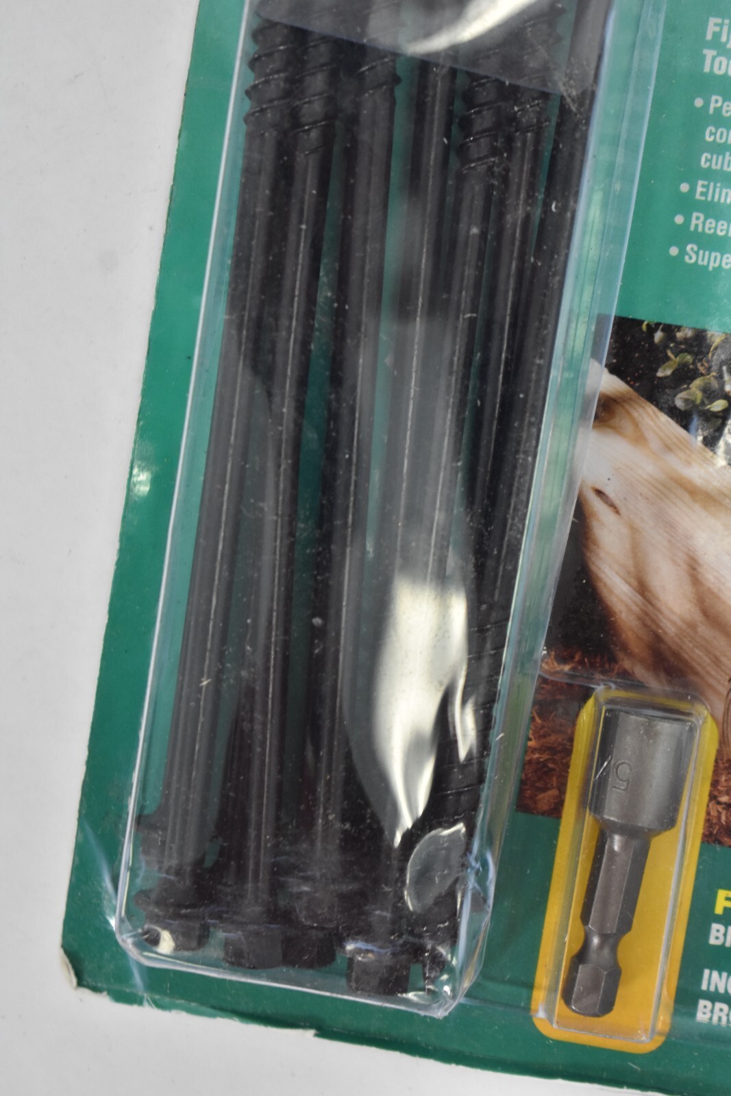 Hillman Timber Tite Wood Screws Black Ceramic 1/4" x 6" 10 Pack w ...