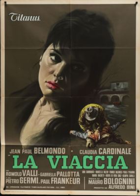 LA VIACCIA LOVEMAKERS Italian 2F movie poster 39x55 BELMONDO CLAUDIA ...