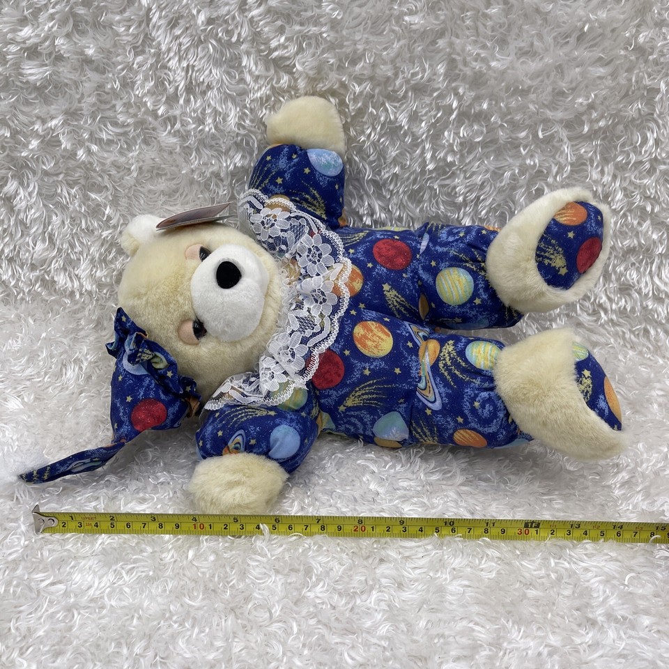 Kellytoy Playpets Clown Bear Space Stars Sleepy Dreamy Eyes Blue PJs ...