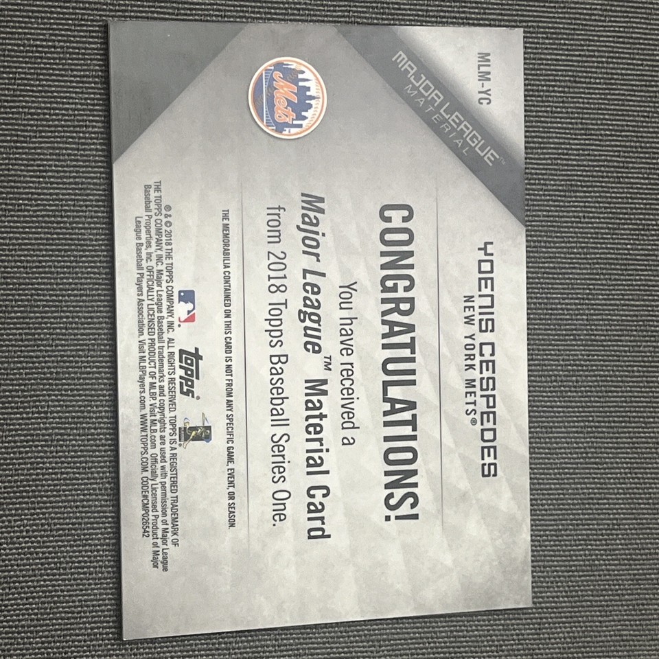 Yoenis Cespedes patch topps 2018 MLM-YC | eBay