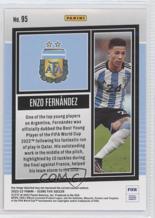 2022-23 Panini Score FIFA Retail Pink Swirl /45 Enzo Fernandez #95 ...