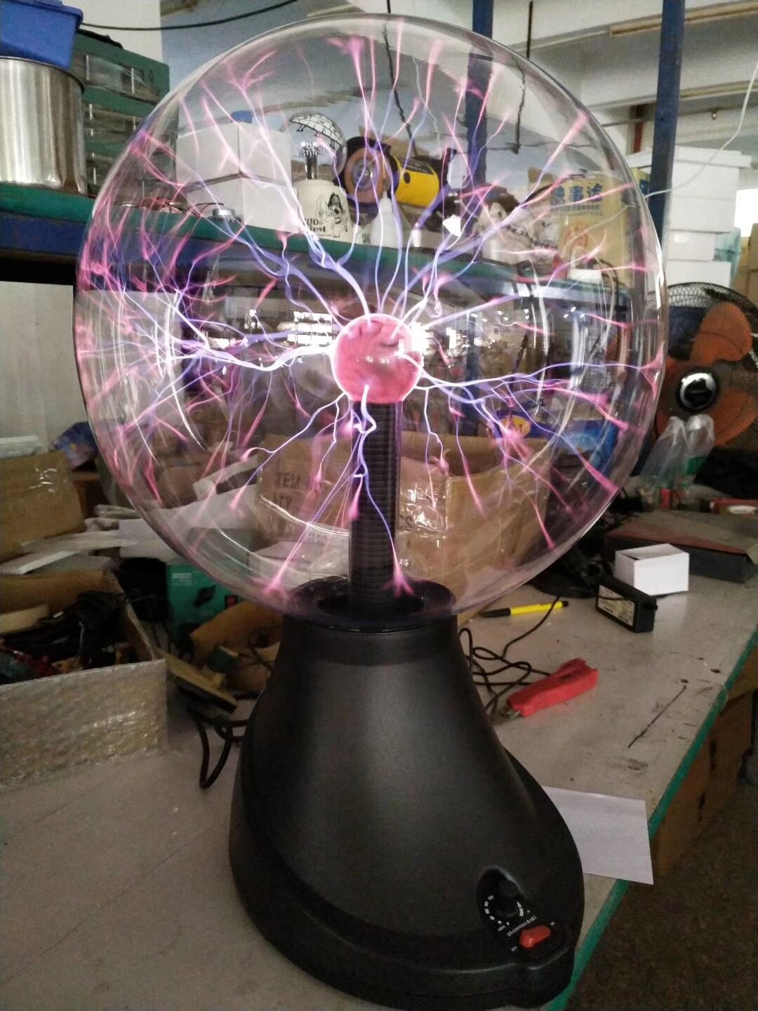 16" Red Tesla Plasma Ball Lightning Light Lamp for Holiday Party Club ...