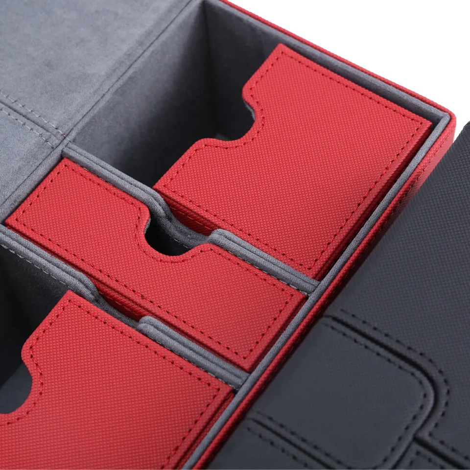 Premium Double Deck Box 200 Cards TCG Case Large Protector EDH Magnet ...