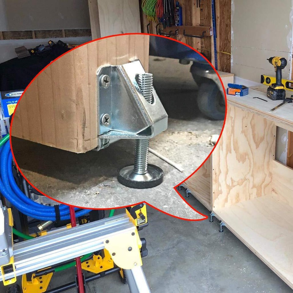 Leg Leveler, 4 Pack Leveling Feet, Heavy Duty Adjustable Furniture ...