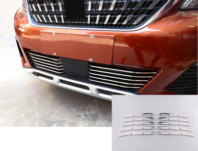 Steel Chrome Front Bottom Grill Grille Cover Trim For Peugeot 3008 GT ...