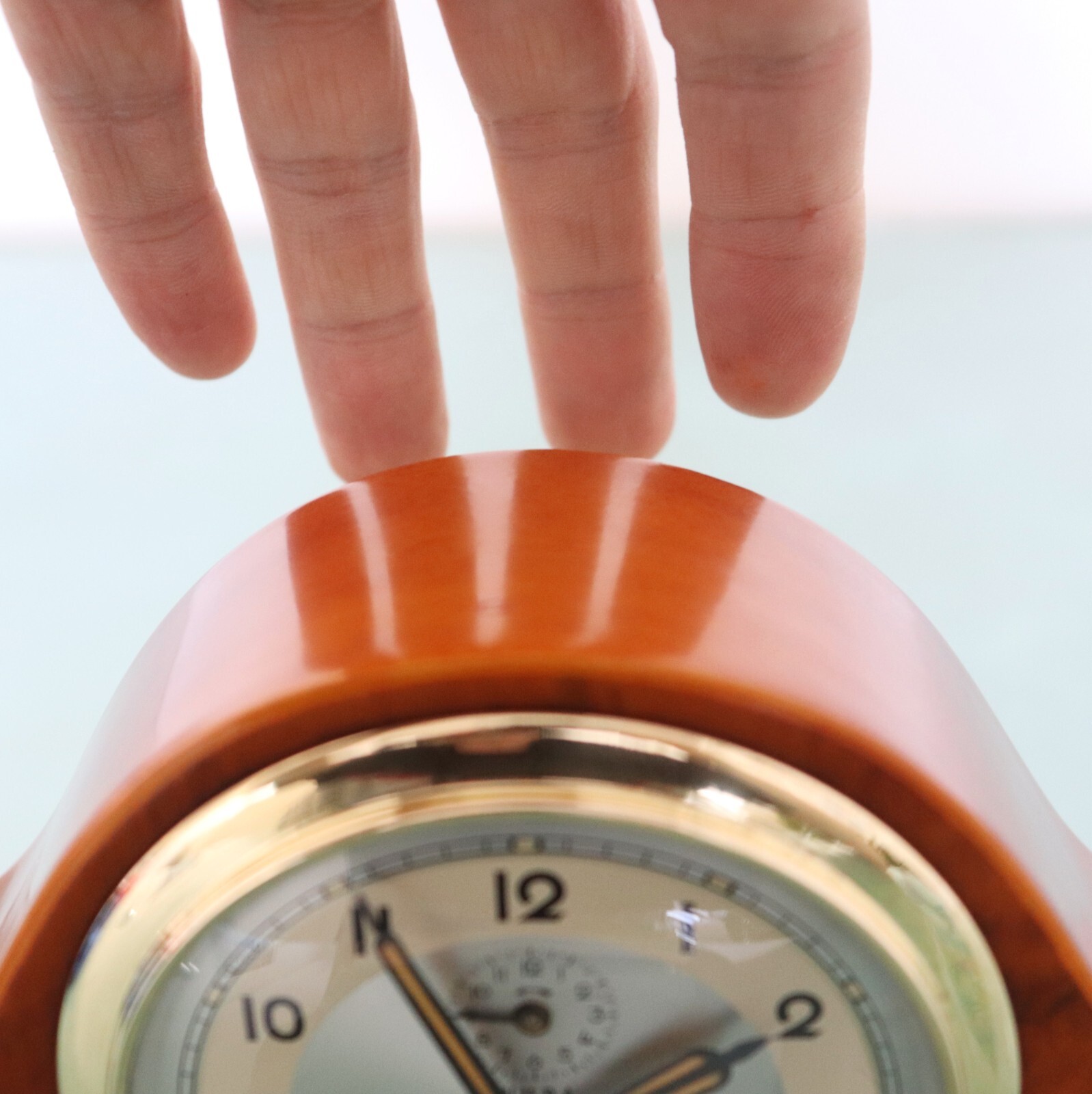 WUBA Alarm Mantel BABY TOP1 Clock MINI Vintage High Gloss! RESTORED ...