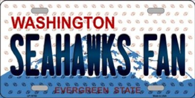 Seahawks Fan Washington Novelty Metal License Plate Tag | eBay