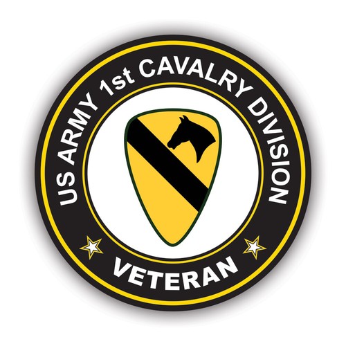 1st Cavalry Division Veteran Sticker Decal - Weatherproof - first team ...