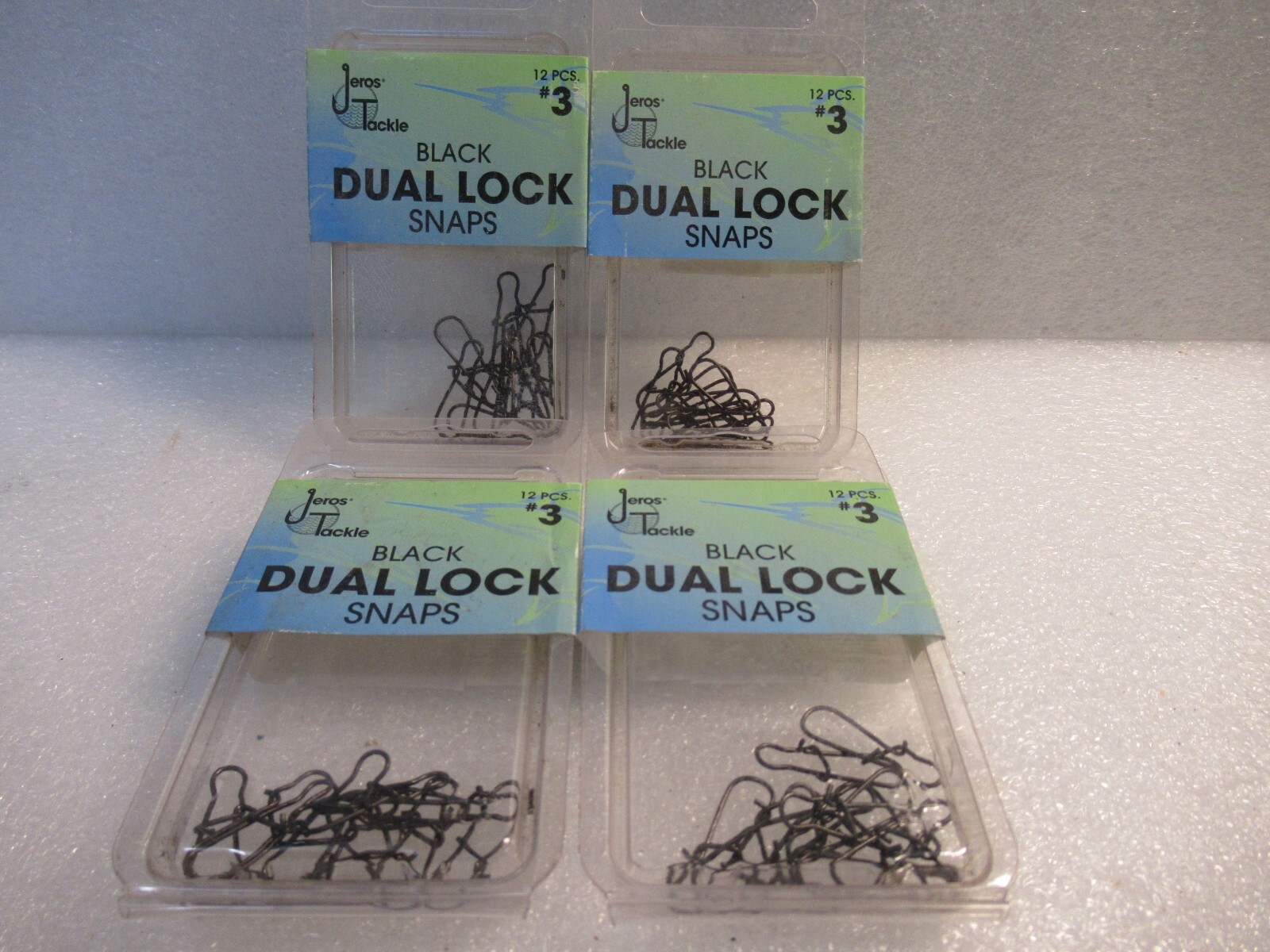 48 Duo-lock Dual Lock clips Snap Black Steel Lure Rig Clips fishing ...