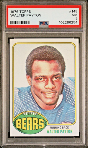 Walter Payton HOF Chicago Bears Rookie Card 1976 Topps Football #148 ...