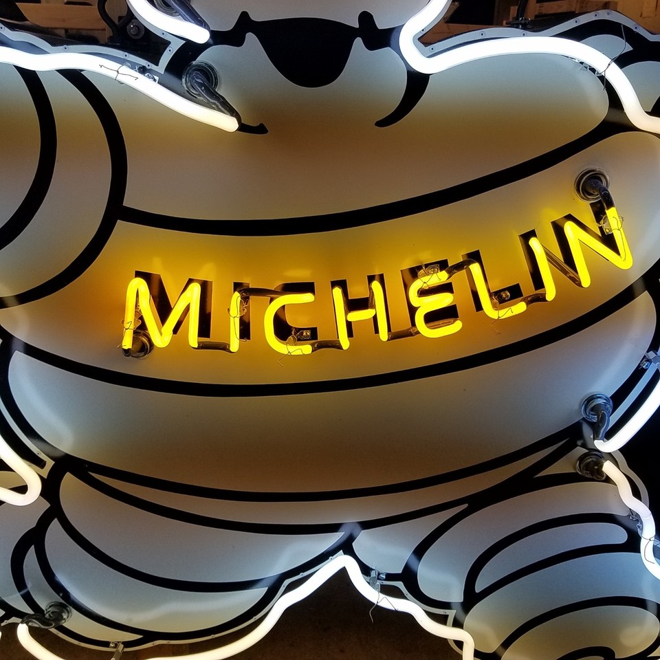 New Michelin Man Porcelain Neon Sign 75 IN W x 60 IN H | eBay