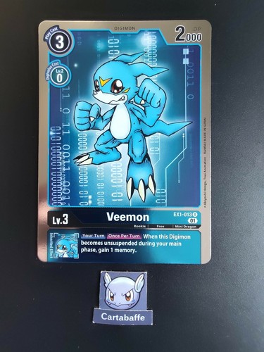 Digimon Card Game Veemon EX1-013 RARE Classic Collection | eBay