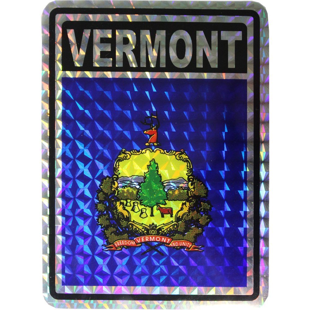 Wholesale Lot 12 State of Vermont Flag Reflective Decal Bumper Sticker ...
