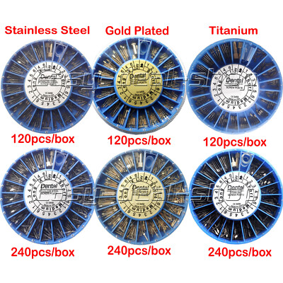 Dental Screw Post Endo Refill Stainless Steel/ Titanium /24K Gold ...