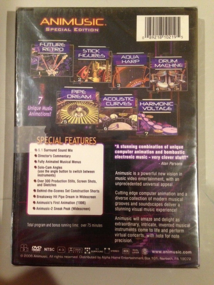 DVD Animusic - A Computer Animation Video Album | eBay