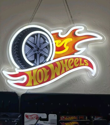 Premium Hot Wheels LED Neon Sign Light Lamp Collector RLC Garage Gift ...