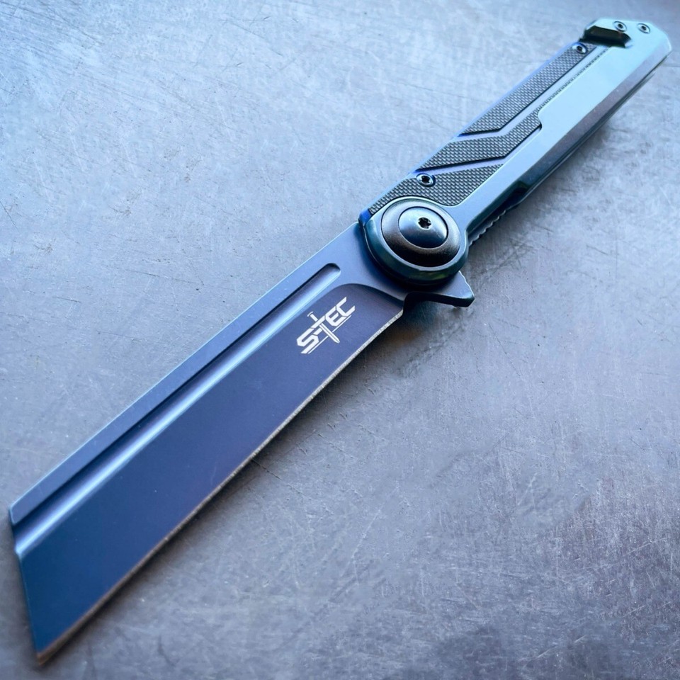 S-TEC Military Tactical Spring Assisted Folding Tanto Pocket Knife ...