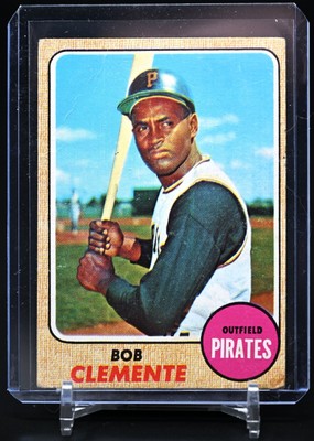 Roberto Clemente 1968 Topps #150 VG Bold Colors Light Crease See Pics ...