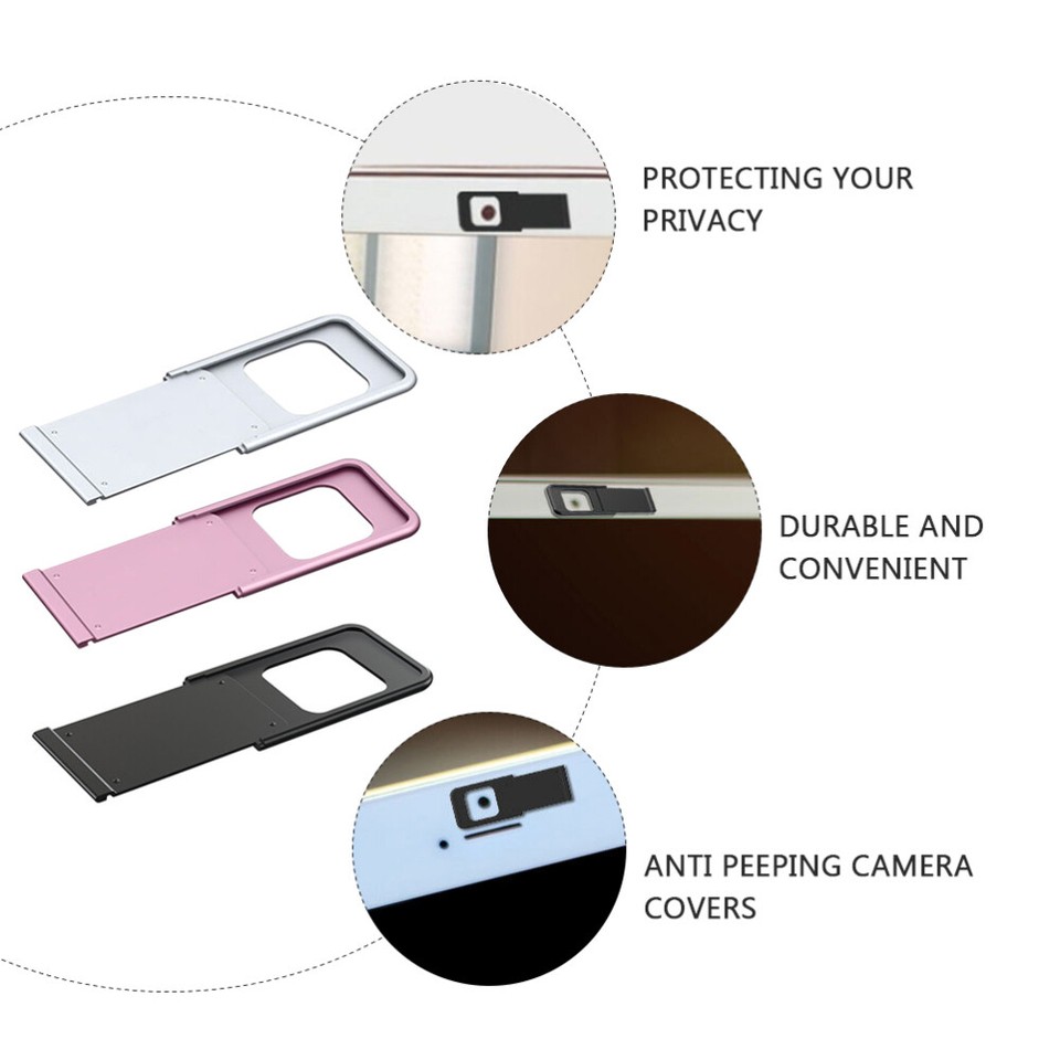 3 Count Web Camera Shutter Portable Privacy Sticker Webcam Shield ...