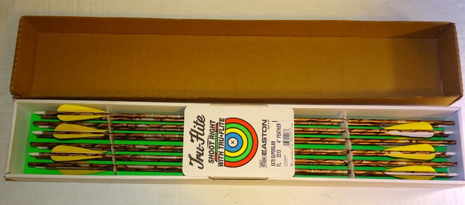 1 Dz. EASTON TRU-FLITE 12 ARROWS 34" XX78 SUPERSLAM SUPERLITE 2213 W/4 ...