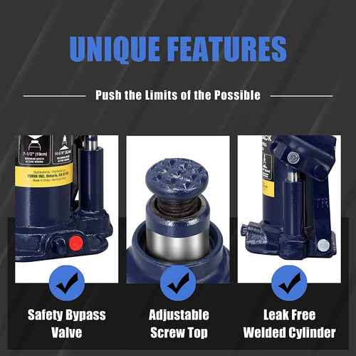 Torin Hydraulic Welded Bottle Jack, 20 Ton (40,000 lb) Capacity Blue | eBay