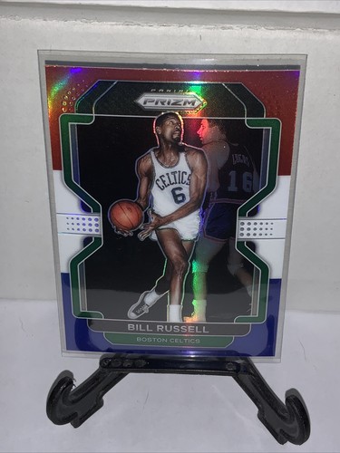 2021 Panini Prizm Bill Russell Base Boston Celtics #254 Red, White ...