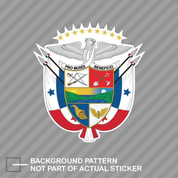 Panamanian Coat of Arms Sticker Decal Vinyl Panama flag PAN PA | eBay