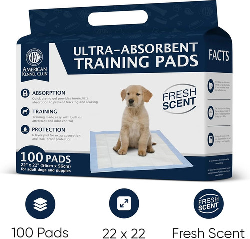 American Kennel Club Scented Puppy Training Pads with Ultra Absorbent ...