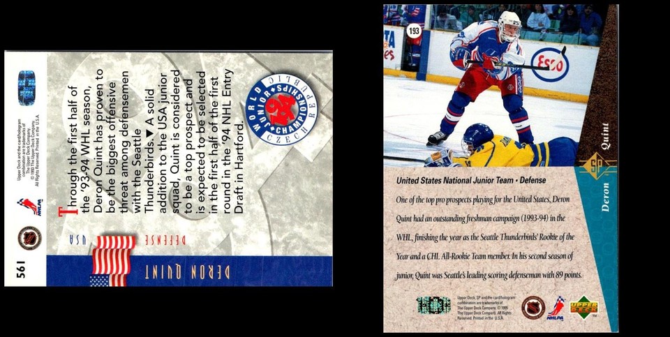 Deron Quint USA (2) Card Lot - Almost Gone – Get Yours Before They’re ...