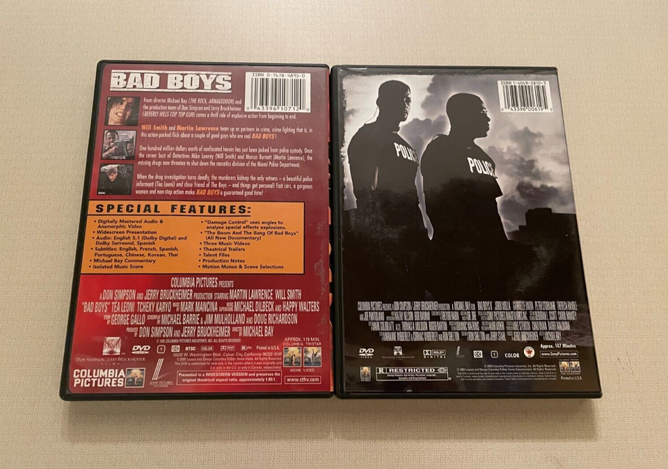 Bad Boys 1 & 2 DVD Widescreen 3-Disc Set Will Smith Martin Lawrence ...