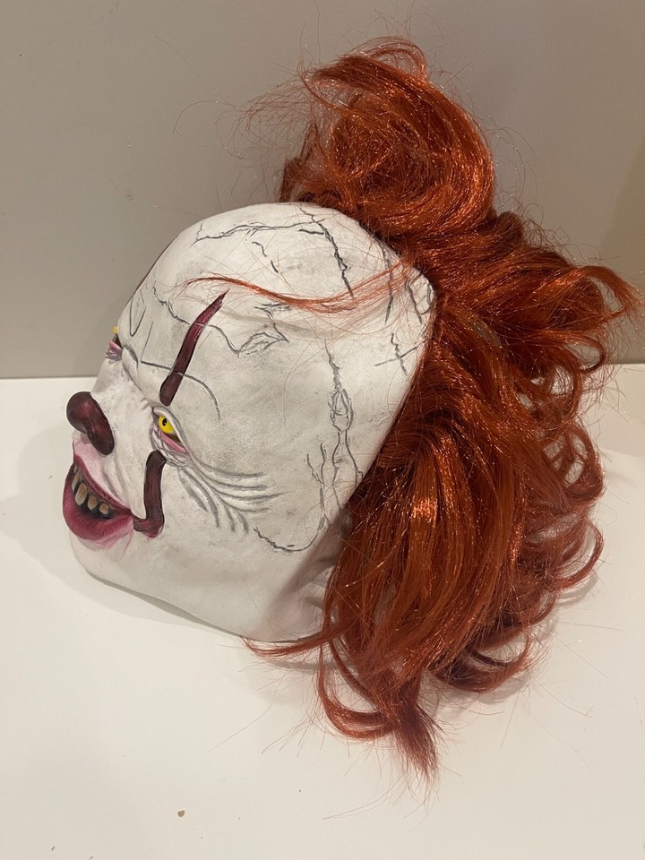 Penny Wise Clown Mask Stephen Kings It Halloween Cosplay Full Mask ...
