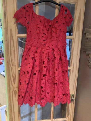 Boohoo lace red dress 18 | eBay UK