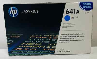 Genuine HP LaserJet 641A C9721A Cyan Toner Cartridge 4600 4610 4650 NEW ...