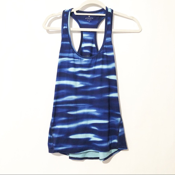 Athleta H20 Chi Tank Blue Watercolor ~ Size Small | eBay