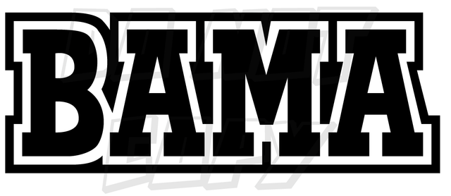 Alabama "BAMA" Football Vinyl Decal stickers - Solid or with Outline | eBay