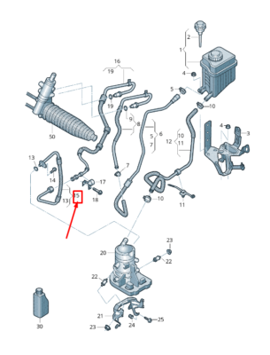 VW Touareg 7p Servolenkung Druckschlauch 7p0423893b Neu Original | eBay