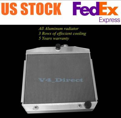 Aluminum 3 Row Performance Radiator for 1955-57 Chevy 150/210/Bel Air 4 ...