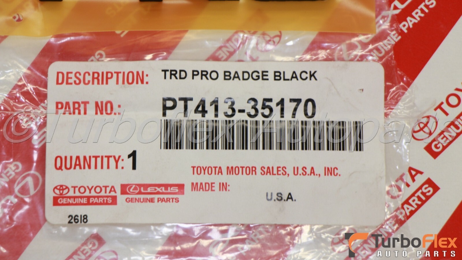 Toyota TRD PRO Flat Black Metal Emblem Genuine PT413-35170 | eBay