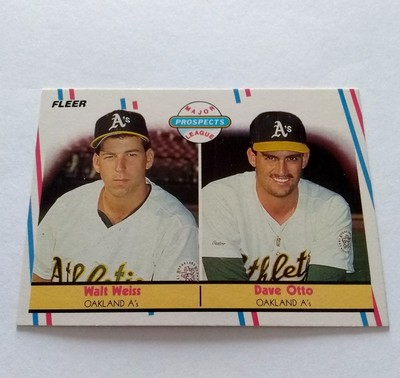 1988 Fleer Baseball Walt Weiss Rookie Card #652 Factory Set Break NM-MT ...