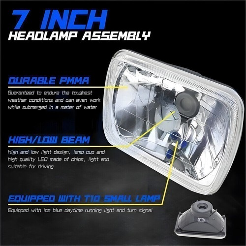 For Chevy Express Cargo Van 1500 2500 3500 Pair 7x6'' 5x7'' LED ...