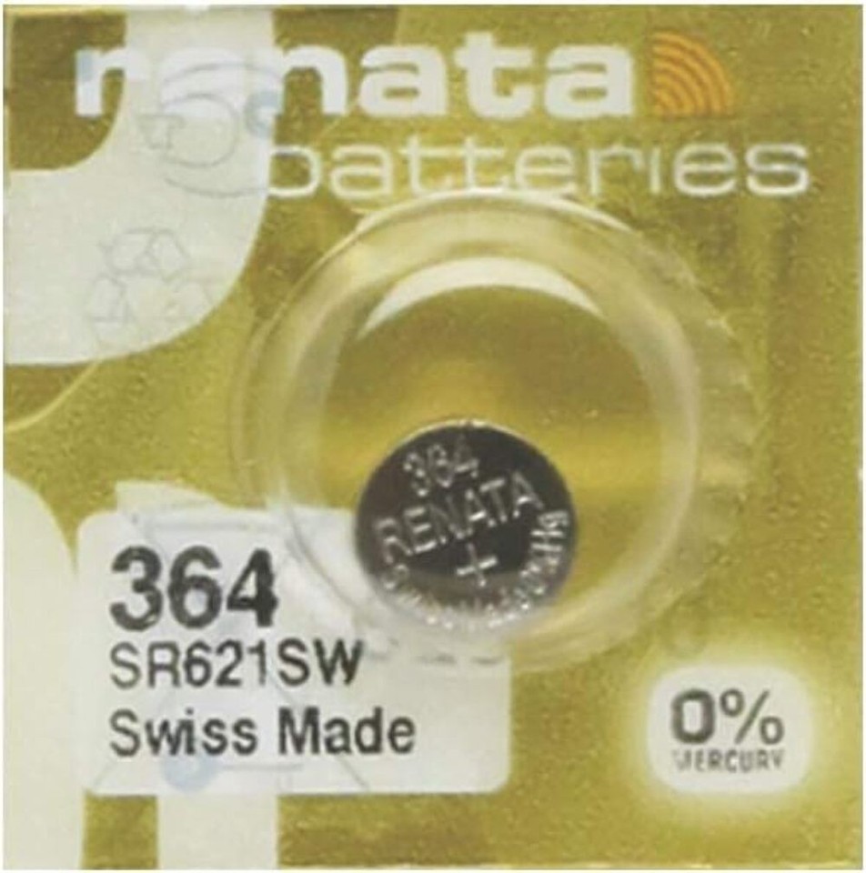 10 Renata 364 SR621SW SR60 MP-E Mini Silver Batteries 1.55V Swiss Made ...
