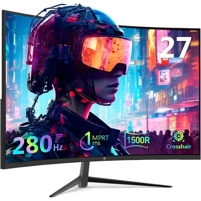 Z-Edge 27 Inch Curved Gaming Monitor, FHD 1080P 280Hz Curved 1500R ...