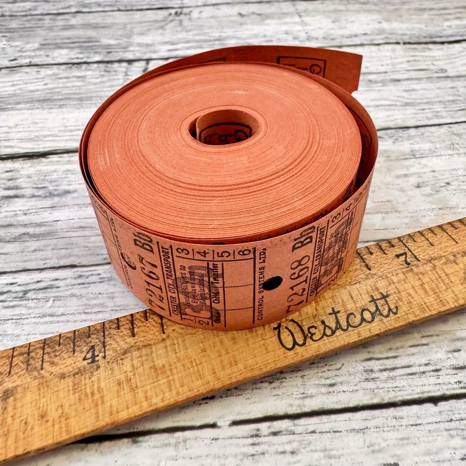 Vintage UK Bus Ticket Roll - NOS - Rare - Ephemera - Transportation ...