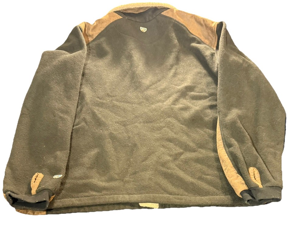 KUHL Alpenwurx Mens L GrayFleece Jacket Full Zip Elbow Patches 3173 ...