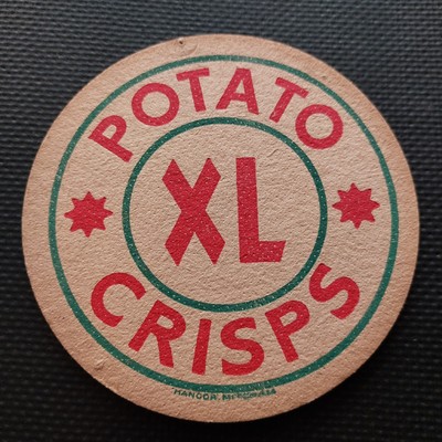 XL Crisps Beer Mat. Hancor Mitcham Printers Mat. Vintage Crisps Beer ...