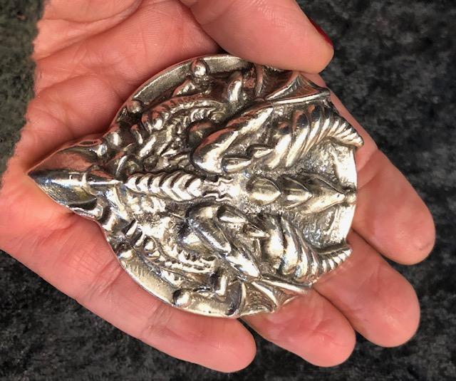 10 Oz MK BarZ "Deadly Dragon Medallion" LTD 2D Image Round .999 FS | eBay