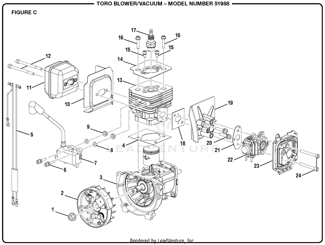 OEM Carburetor ASM #308480002 Toro Blower Vacuum Model 51988 for sale ...
